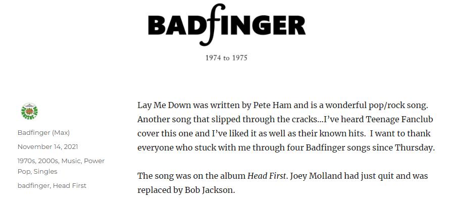 Lay Me Down (2000) – Badfinger | Observation Blogger