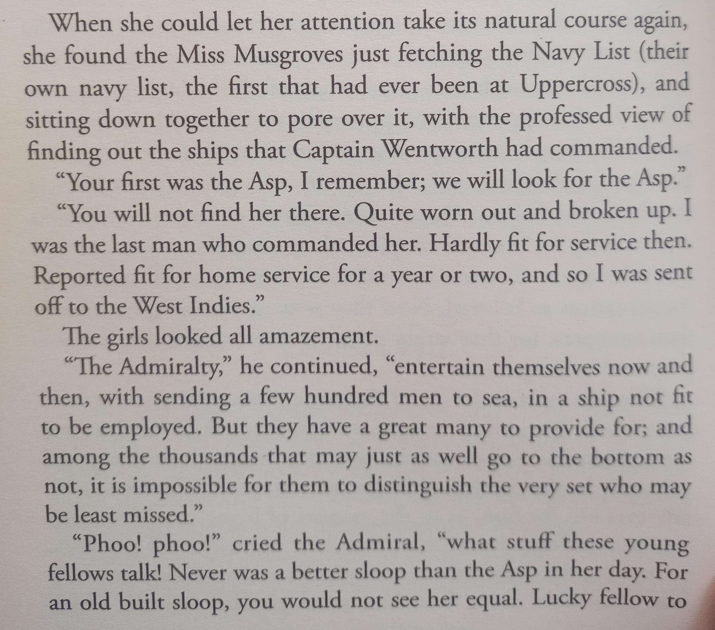 Persuasion (1817) – Part 1 – The Navy (Jane Austen) | Observation Blogger